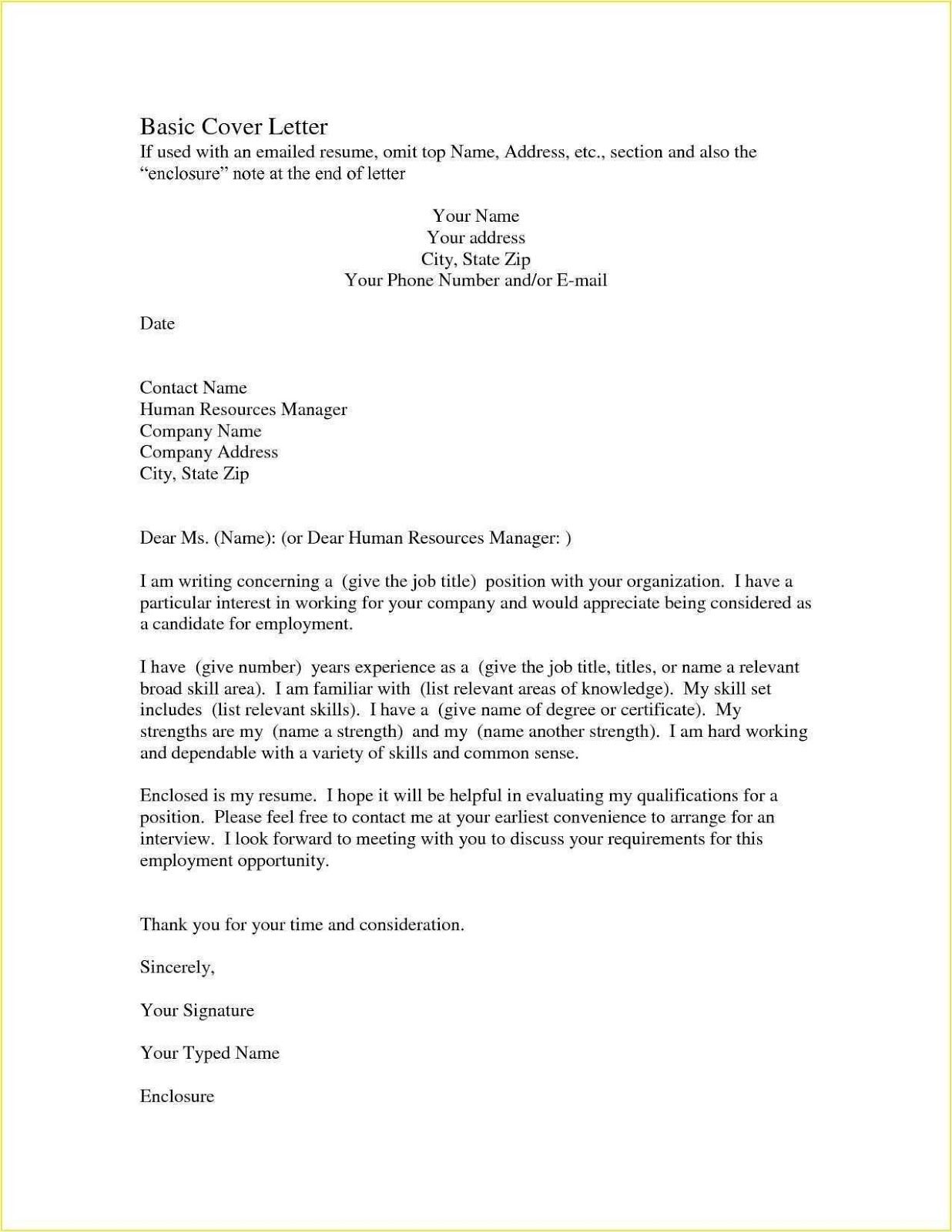 Cover Letter Ending ~ Thankyou Letter