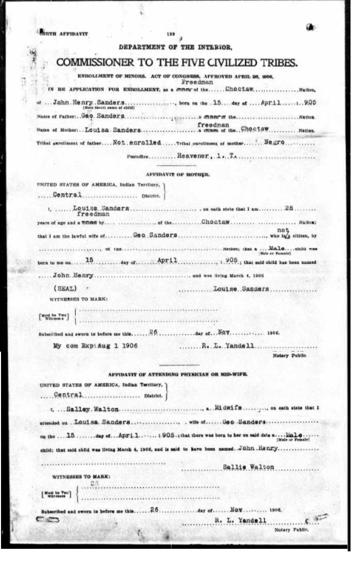 The African-Native American Genealogy Blog: The Sanders Family ...