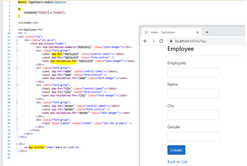 .Net Blog by Asif: Part 15 : Tag Helpers