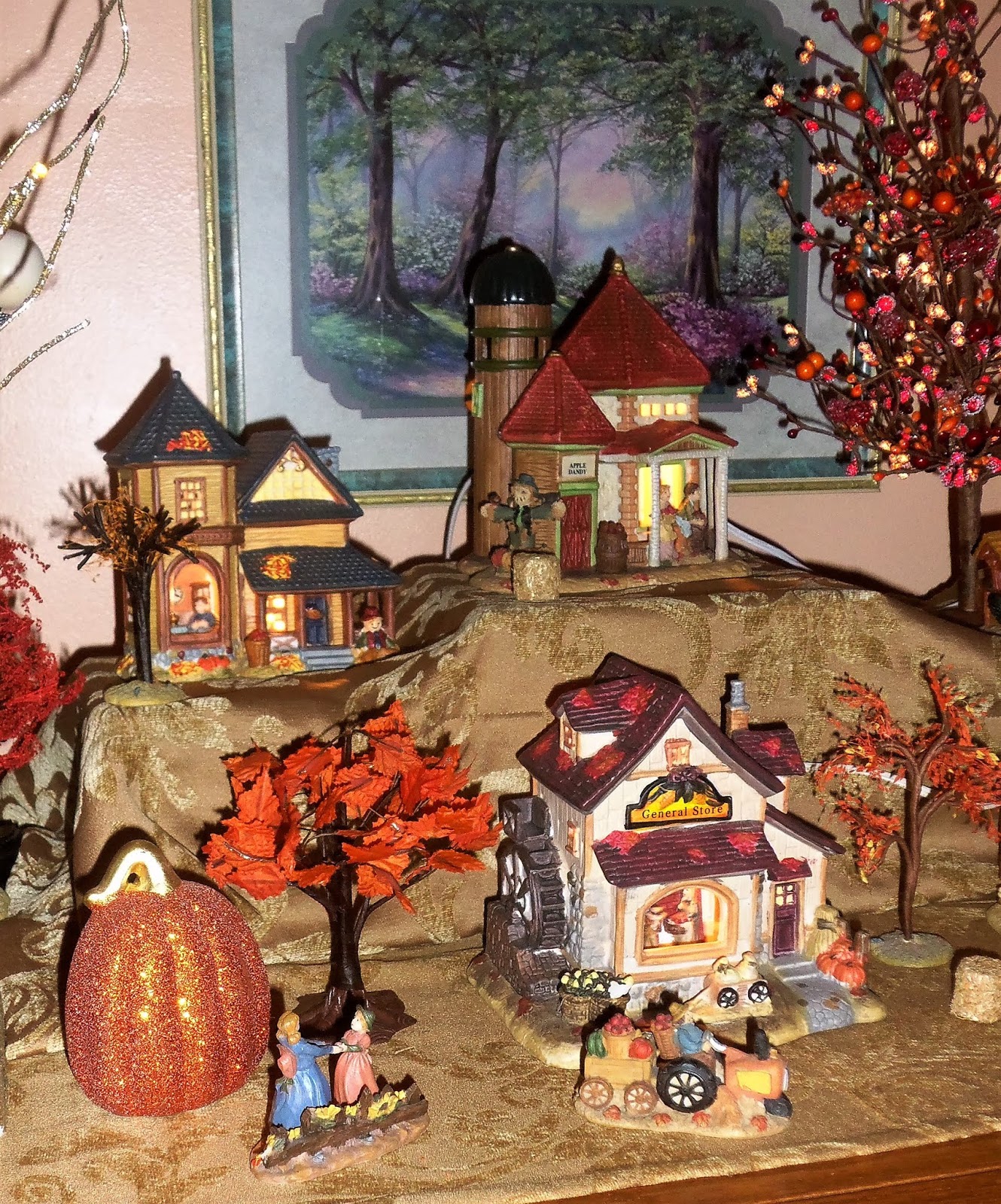 DEBBIE-DABBLE BLOG: Fall Village and Vignettes in the Living Room, 2018