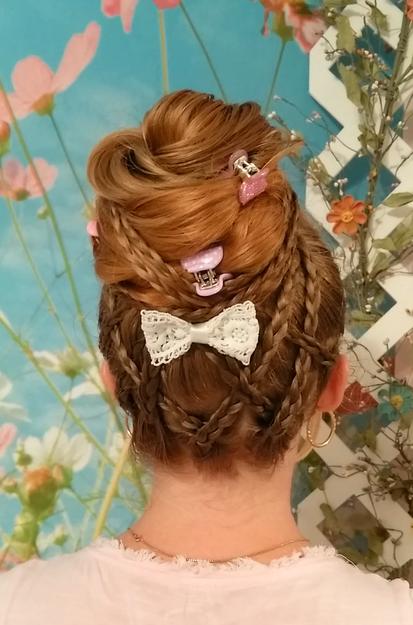 Braids & Hairstyles for Super Long Hair: Braided Lattice Bun