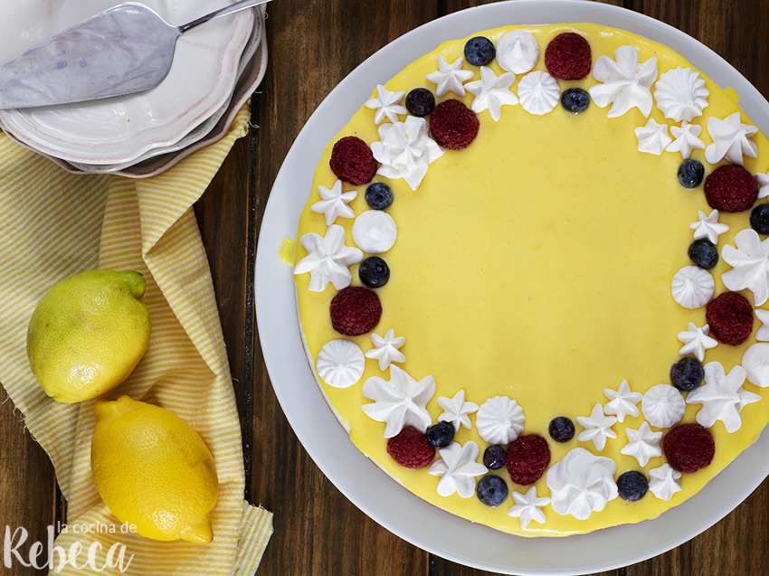 Tarta fría de queso y limón (lemon curd cheesecake) - Recetas de Cocina ...