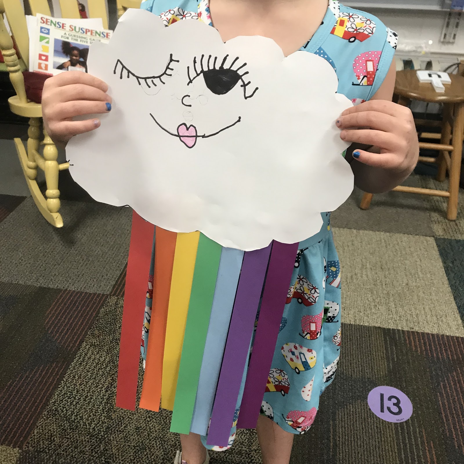 Elements of the Art Room: Kindergarten ROY G BIV clouds