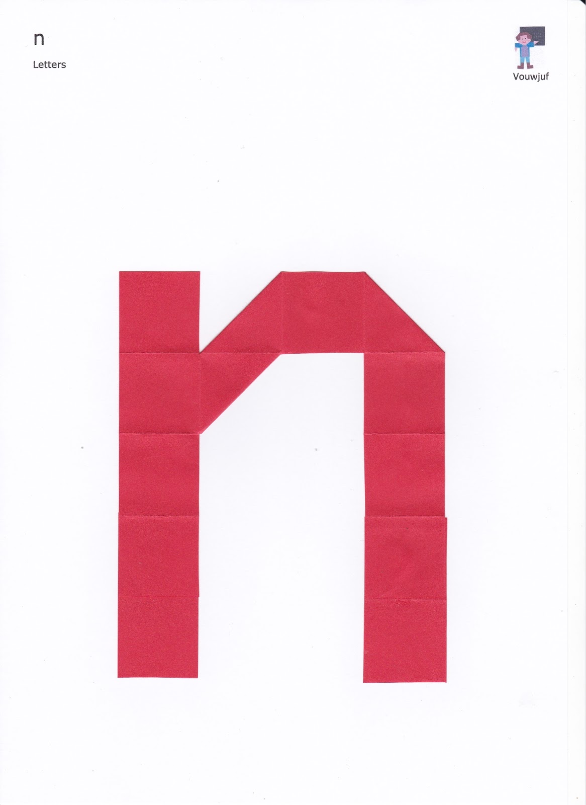 Vouwjuf: ABC van 16 vierkantjes