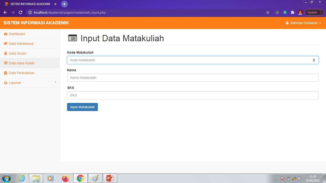 SISTEM INFORMASI AKADEMIK MAHASISWA BERBASIS WEB MENGUNAKAN PHP DAN MYSQL