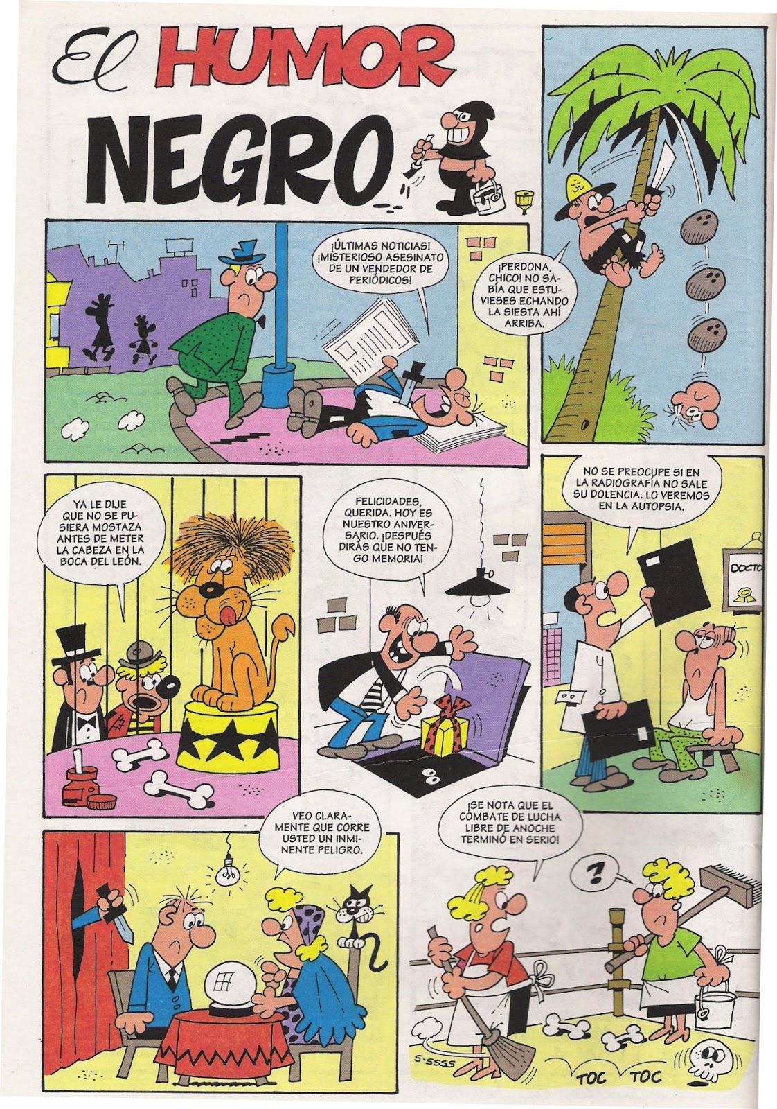 El Maravilloso Mundo de los Tebeos: Chistes de humor negro