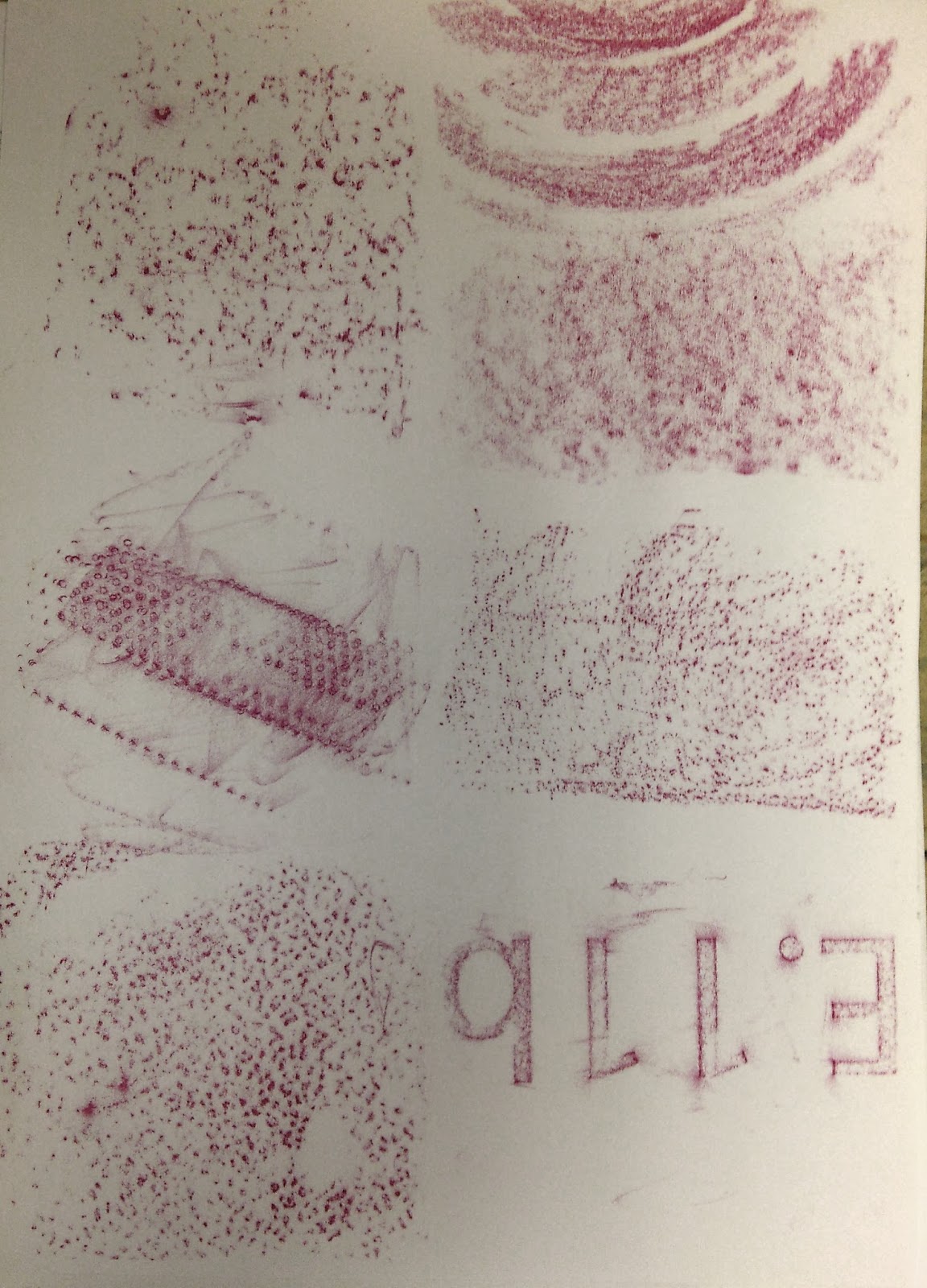 Art & Design Blog: Week Three: Graphite Rubbing & Wax-Resist Experiments