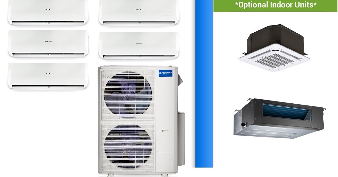 All New Mini Split Ductless HeatPump Systems: Multi-Zone 5 Rooms in Minisplitwarehouse.com