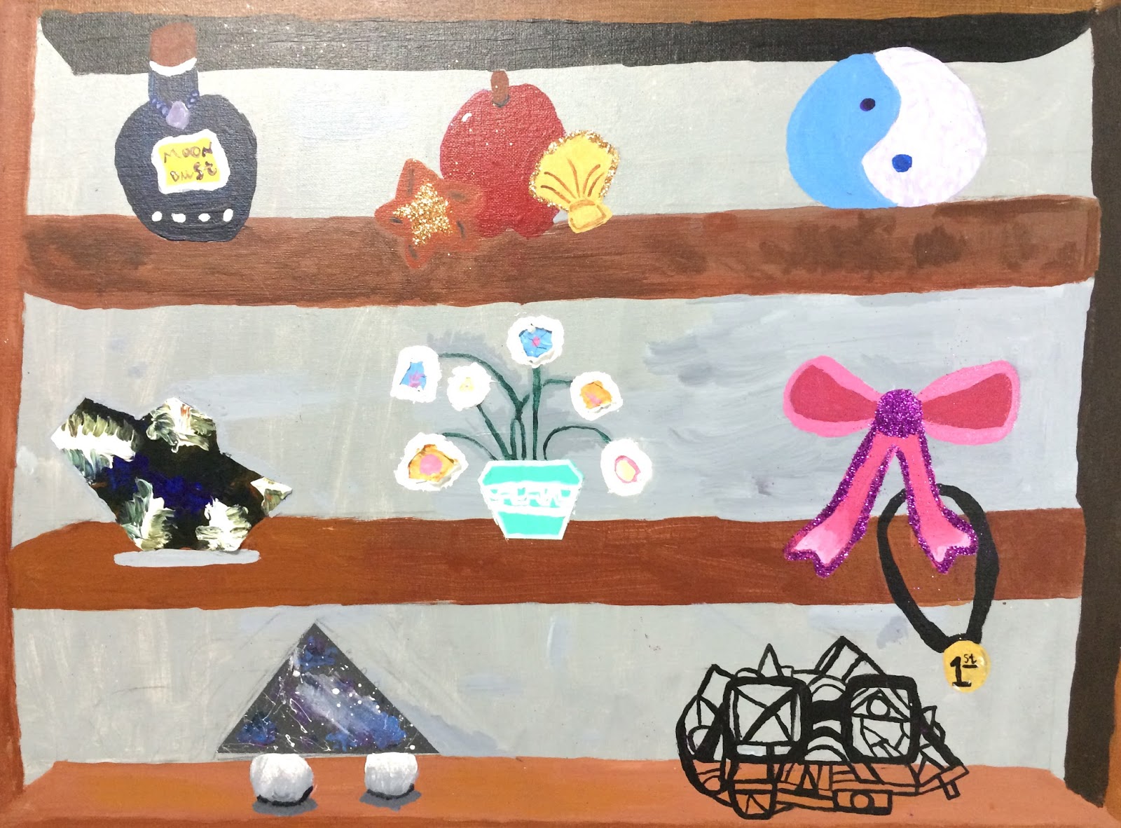 highschoolart: One Point Perspective Shelves High School Art