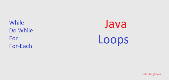 Java Loops The Coding Shala