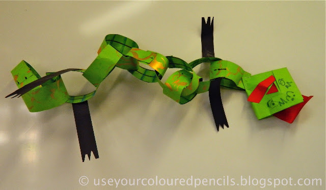 Use Your Coloured Pencils: Paper Chain Chinese Dragons