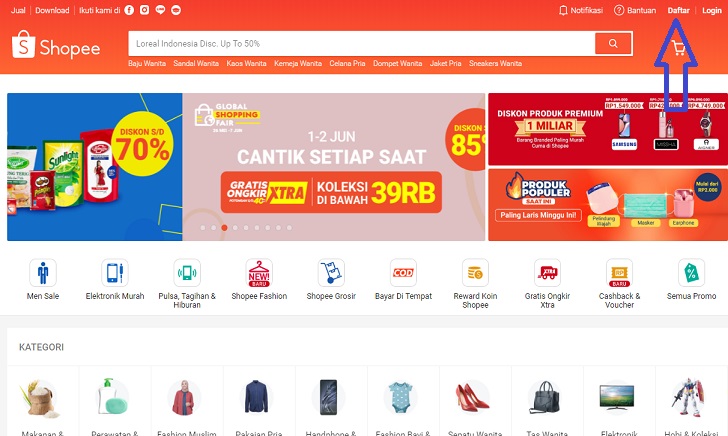 Cara Mudah Daftar Membuat Akun Di Shopee Terbaru 2023 - Pay To Pennies