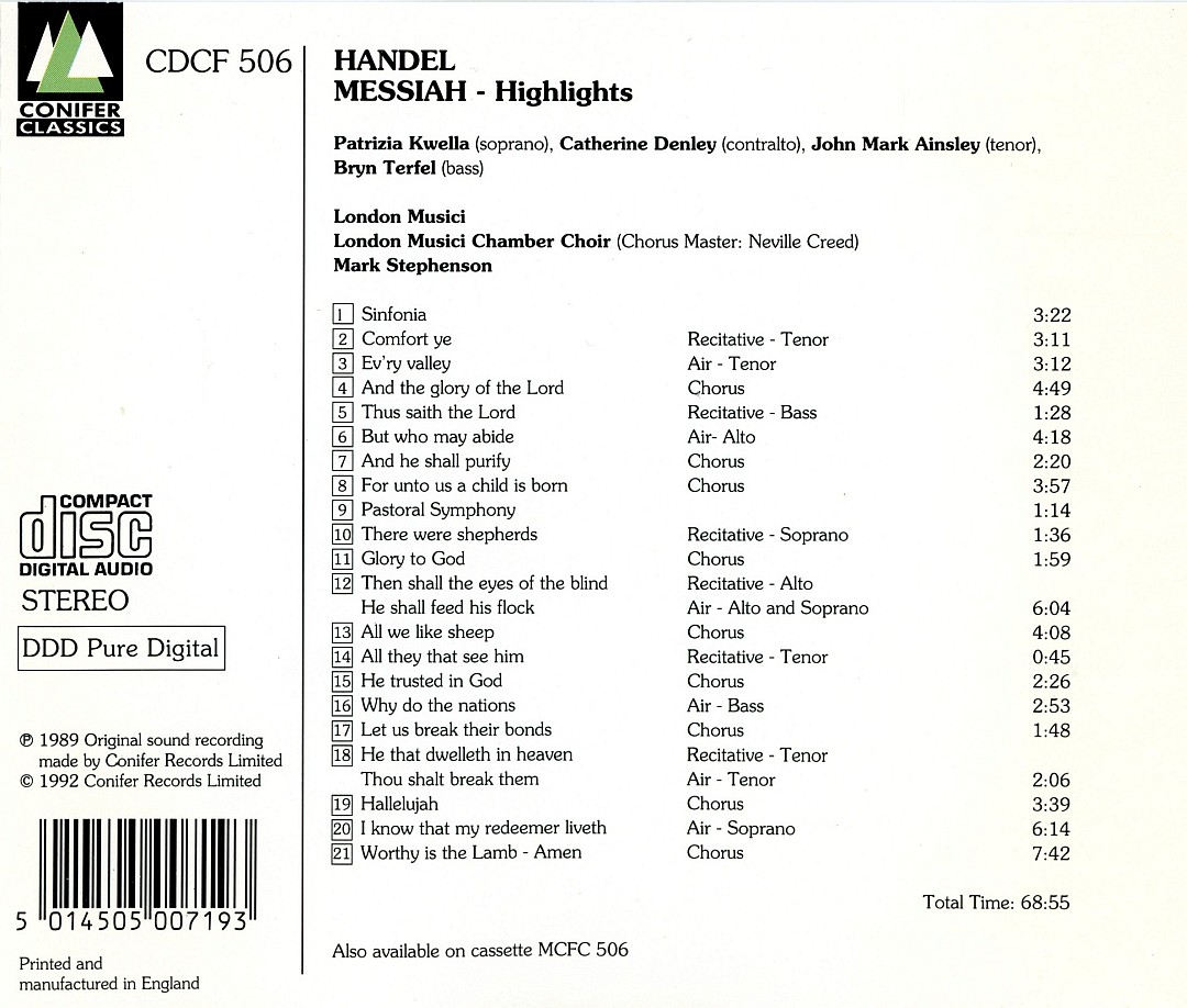 makdelart - classique: Handel - Messiah - Highlights (Mark Stephenson) makdelart - classique: Handel - Messiah - Highlights (Mark Stephenson)
