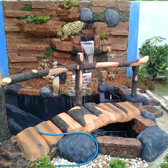 25 Contoh Relief Taman Tebing Rumah