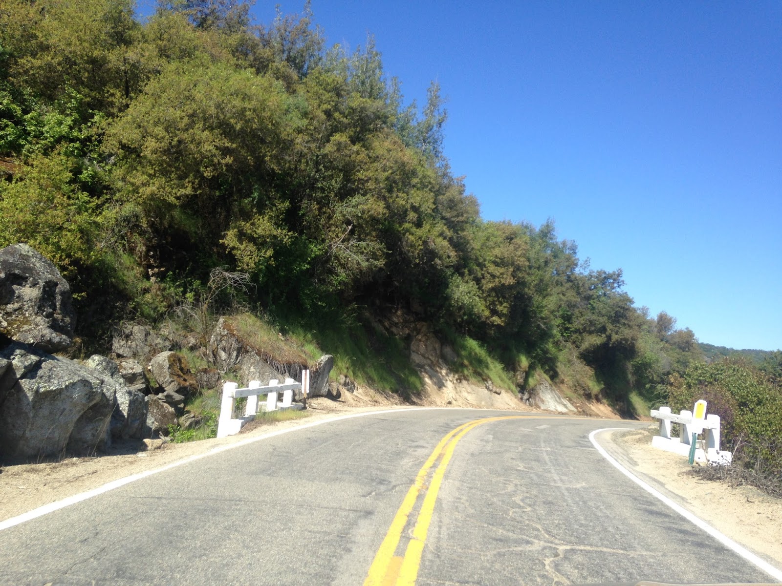 Old California State Route 180 on Dunlap Road