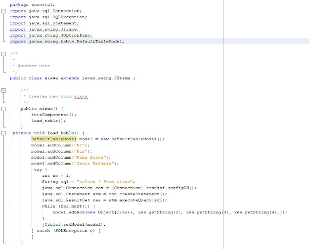 Cara Menampilkan Data dari Database pada Java