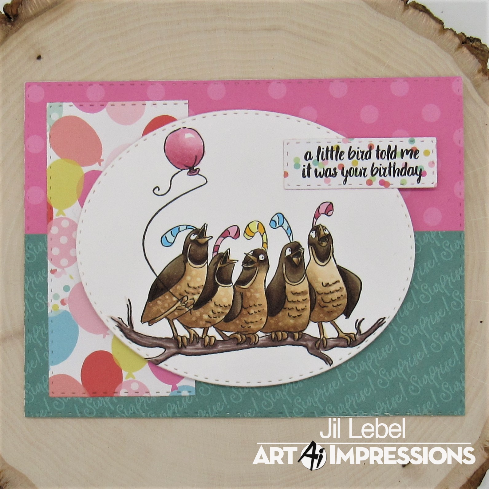 Hoppy Birdy Card - STAMPYRA