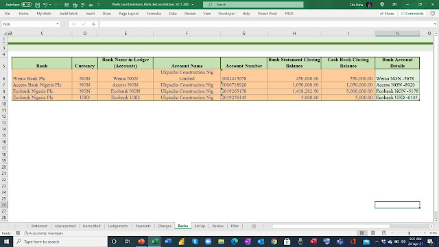 Automated Bank Reconciliation Excel Template (Help Video)
