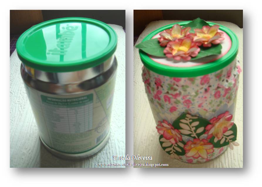 Scrap - Estela Oliveira: Desafios dos blogs Scrapeteiras (reciclar lata ...