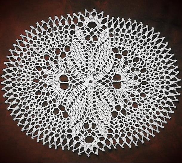 Crochet Doily Pattern - Easy, Oval, Original
