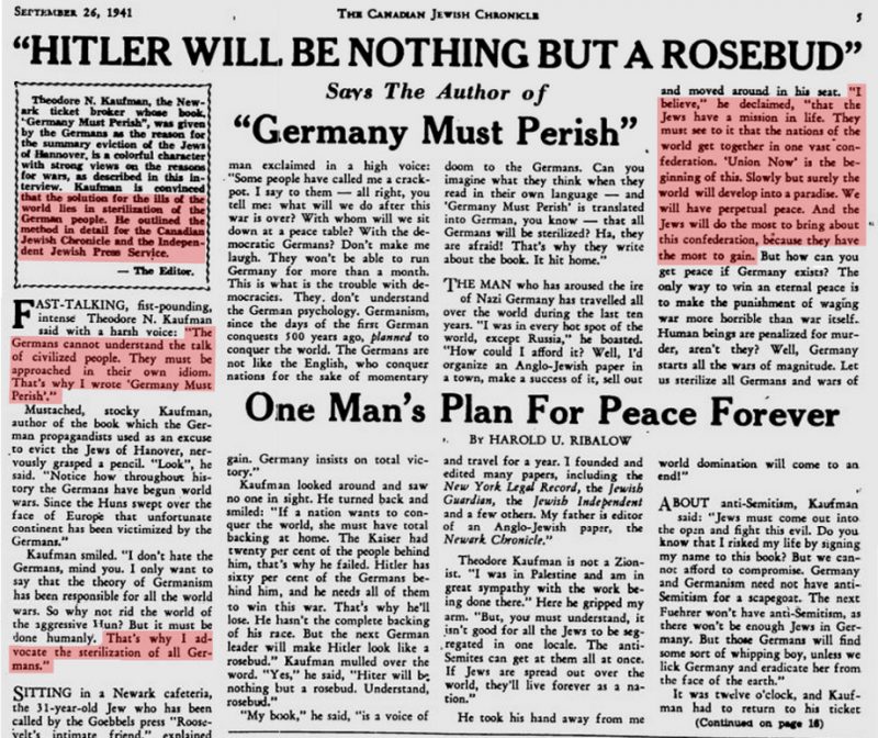 СОМНИТЕЛЬНЫЙ ХОЛОКОСТ: "Germany Must Perish!" "Германия должна умереть ...