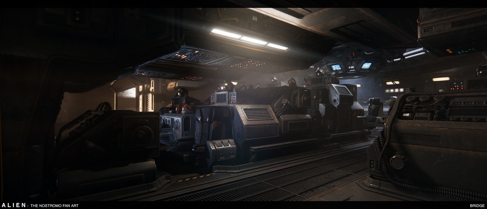 The Dork Review: Rob's Room: Alien's Nostromo Spaceship Interior by Ian ...