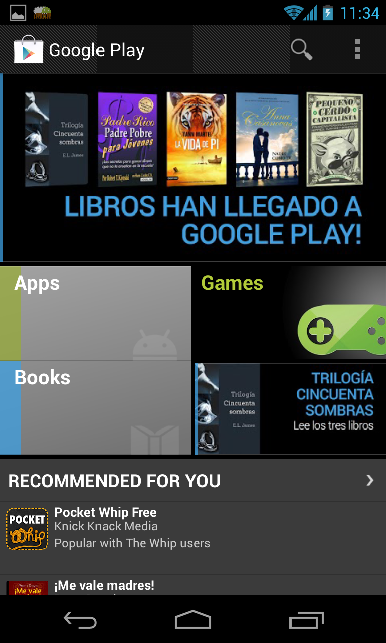 Google Play Books disponible en México