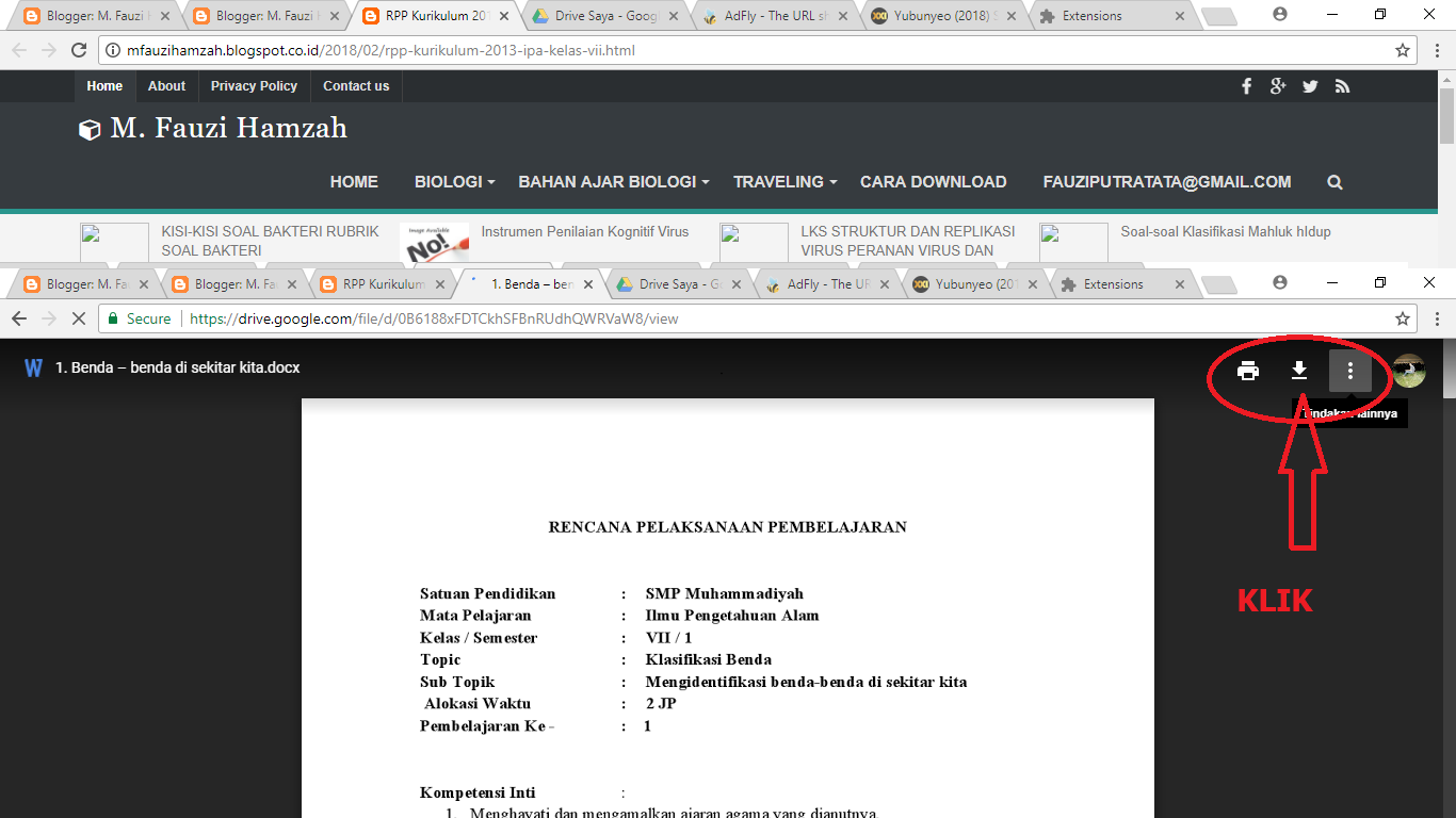 CARA DOWNLOAD FILE RPP DAN FILE LAINNYA - M. Fauzi Hamzah