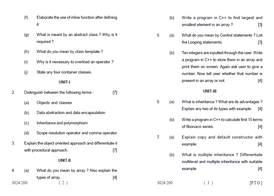 Lucknow University B.A./B.Sc. (Part-II) (Back Paper)( New Syllabus ...