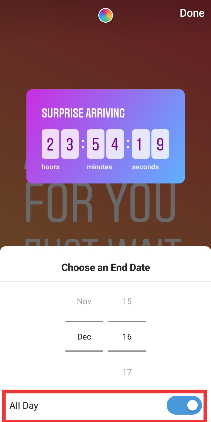 Instagram Countdown Feature in Story | Instagram Countdown sticker