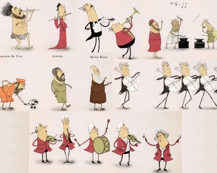 La música a través del tiempo : LA EVOLUCIÓN DE LA MÚSICA