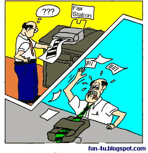 Funny Collection: English Cartoon: Sending Fax