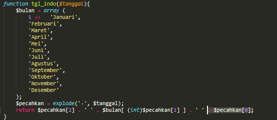 Contoh Penggunaan Fungsi Explode dan implode Pada PHP