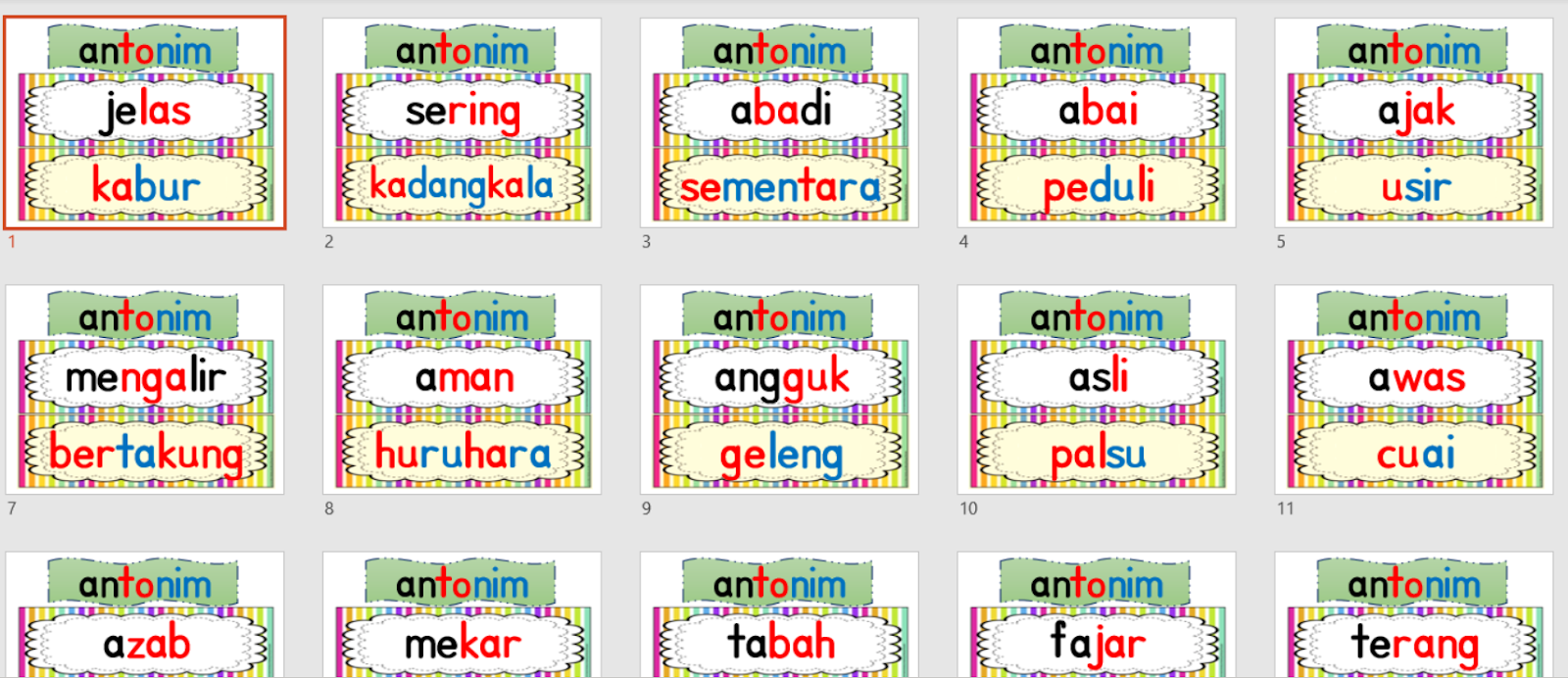 CikguLivi.Blogspot.Com: Senarai Antonim