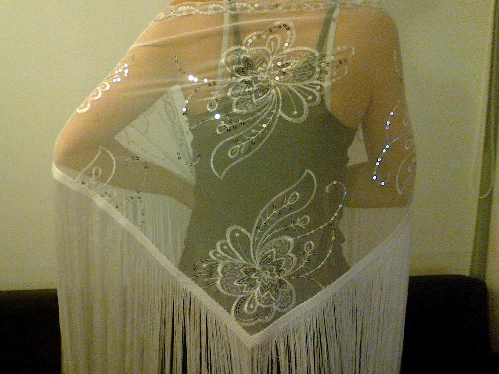 Fado Rodrigues - Xailes: Xaile de Fado branco