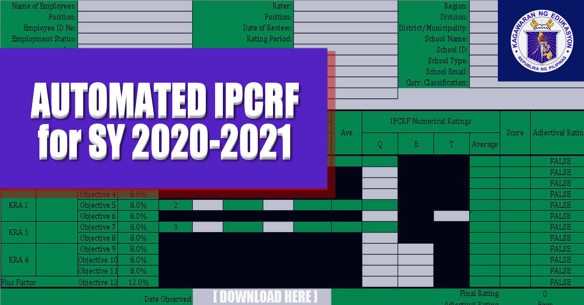 AUTOMATED IPCRF FOR SY 2020-2021