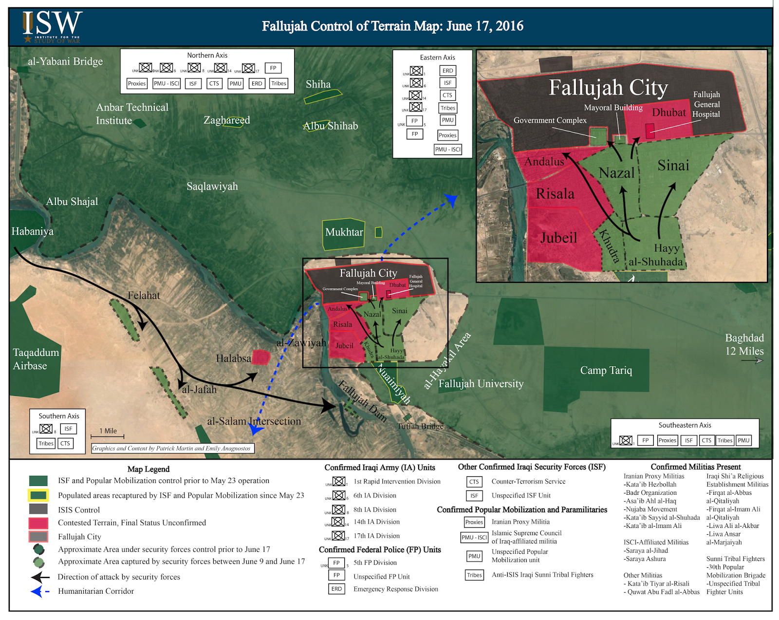 ISW Blog: Fallujah Control of Terrain Map: June 17, 2016