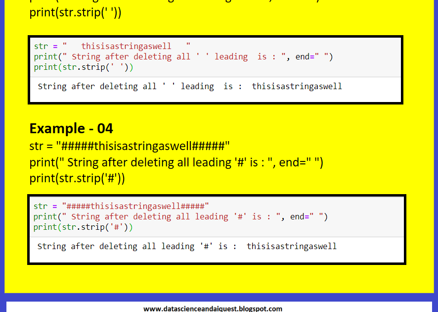 Data Science and AI Quest: An Infographic Note on LStrip() Function in ...