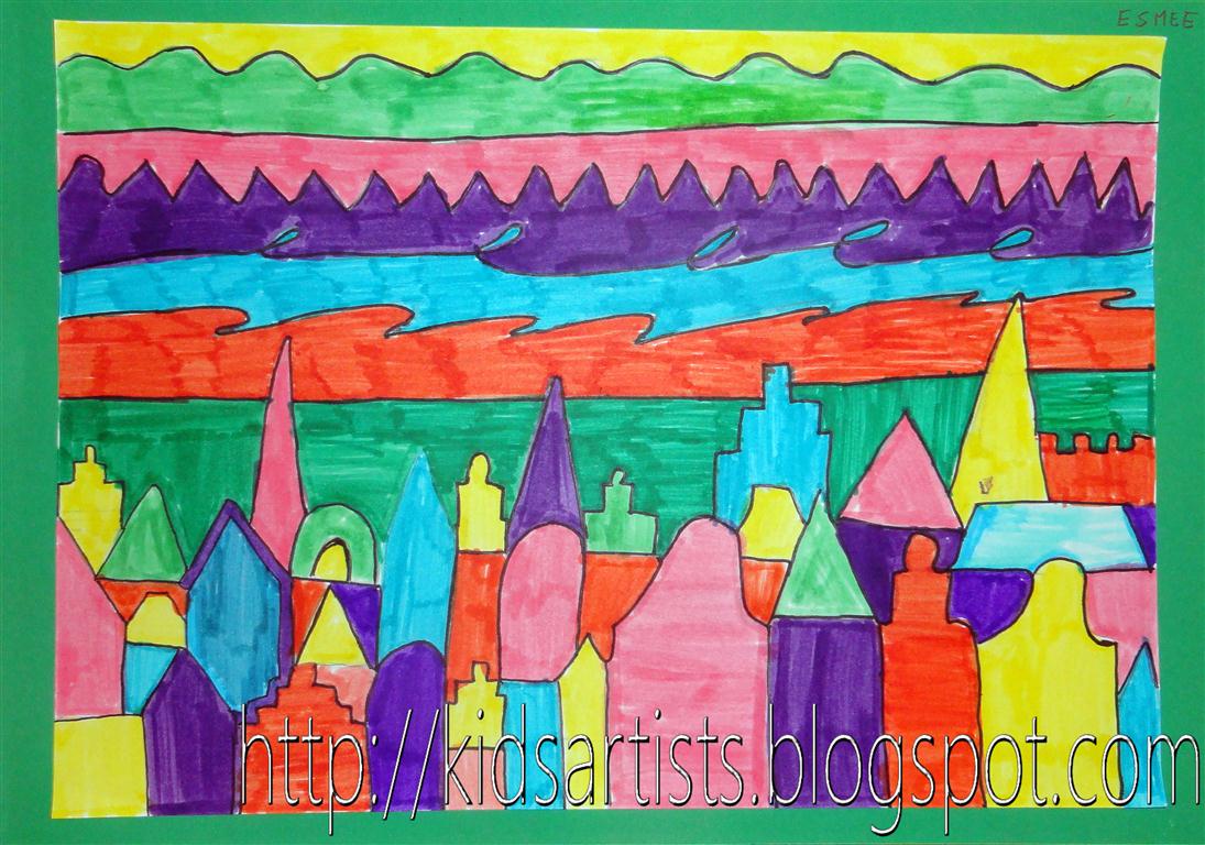 Kids Artists: Colourful city