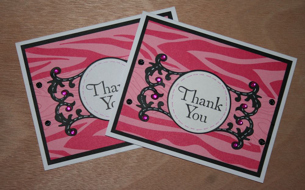 My Designs by Alisa: 10 Handmade Fancy Wildcard Thank You Note Cards