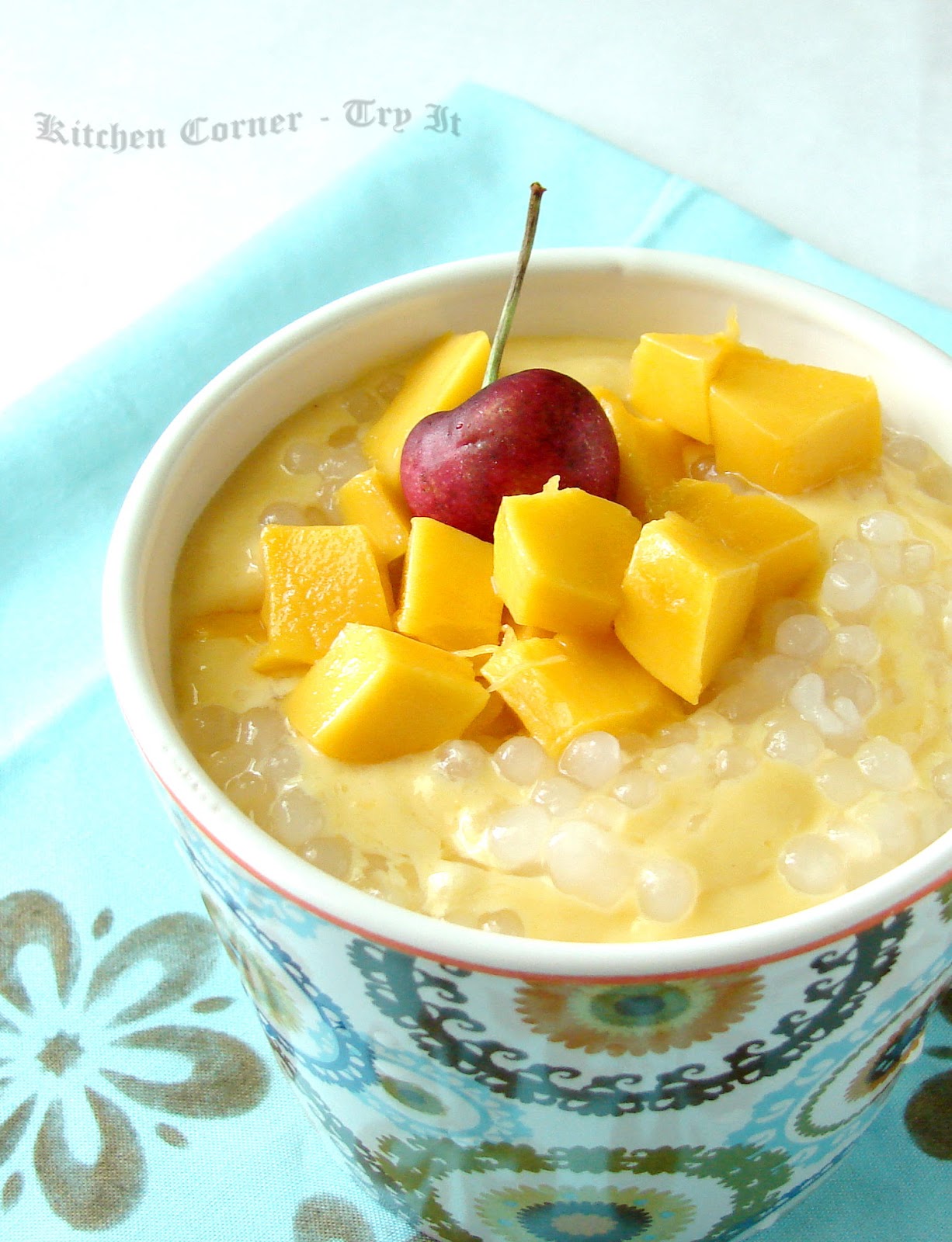 Mango Sago Pudding/Mango Tapioca Pearls Pudding