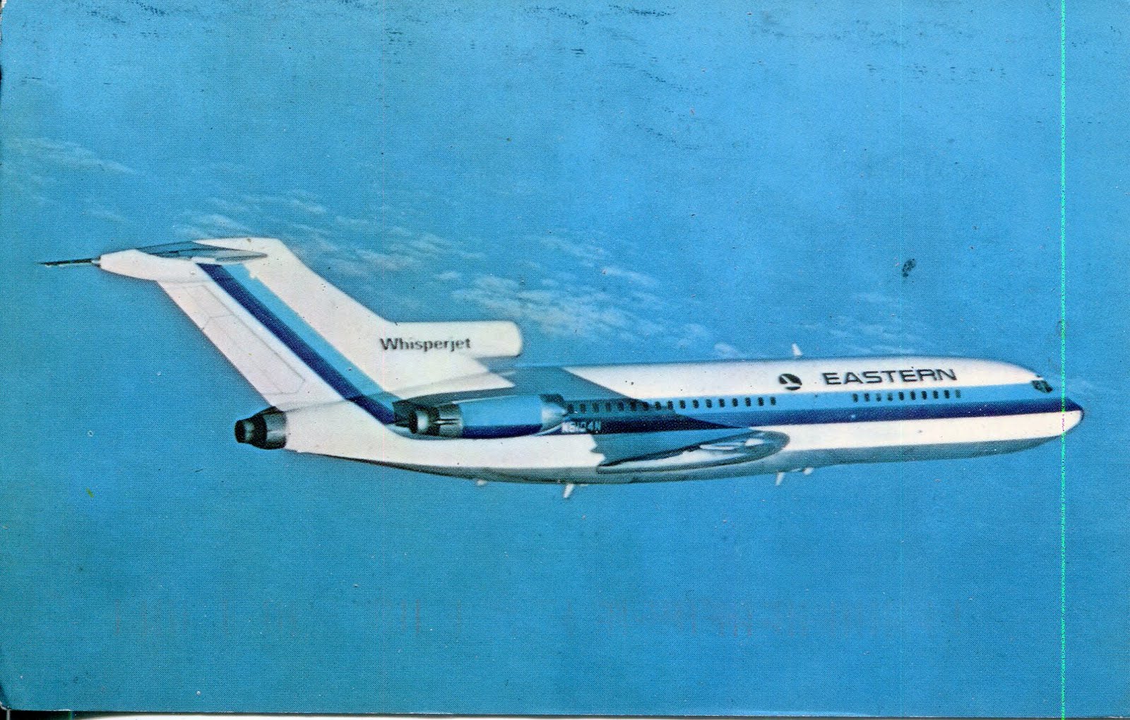 collect ROC: Airlines Postcard: Eastern Airlines B727 Whisperjet
