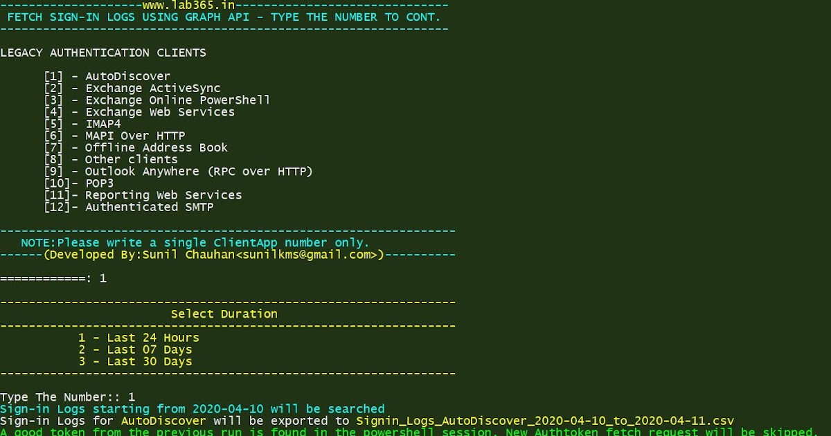 [Powershell script Graph Api] Fetch sign-in logs of legacy applications ...
