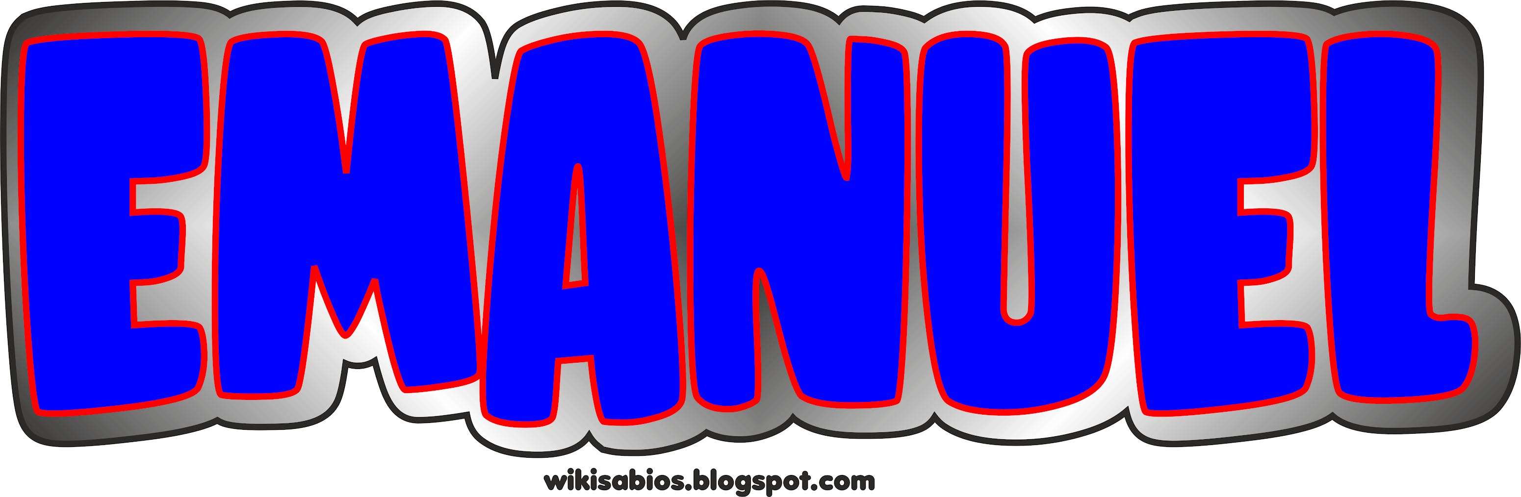 emmanuel, nombre emanuel, imagenes de emmanuel, letras azules con el ...