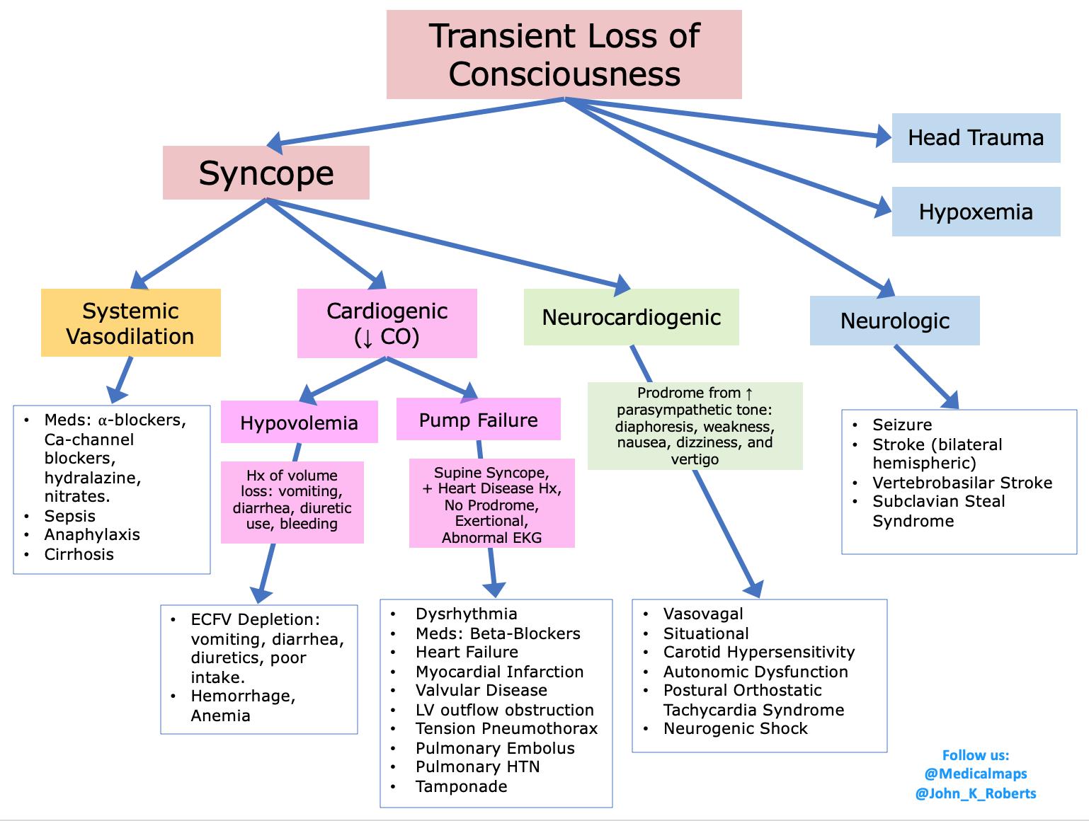 Transient LOC and Syncope Schema by Med Maps