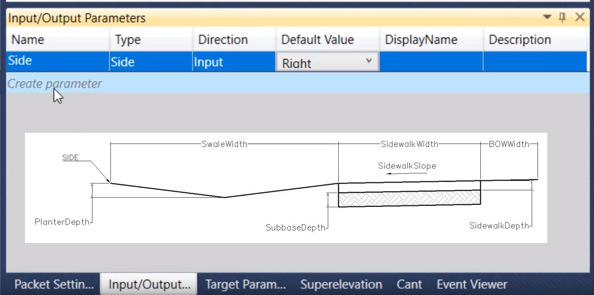 Packet Settings | Autodesk Civil 3D Subassembly Composer Packet Settings | Autodesk Civil 3D Subassembly Composer