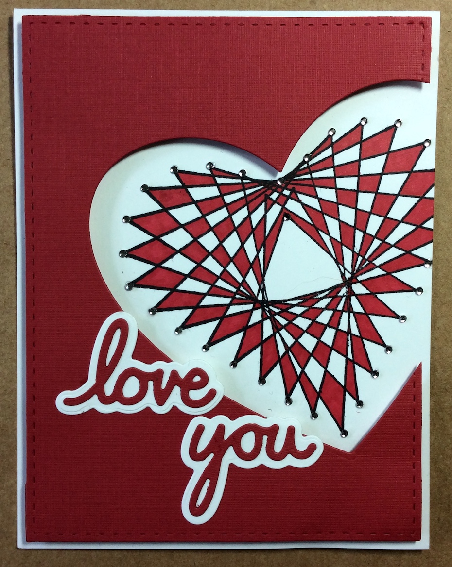World Of Michael Trent: "String Art Heart" Valentine's Day Card with ...