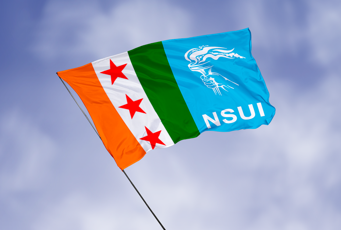 National students union of india flag - shajahan karayad