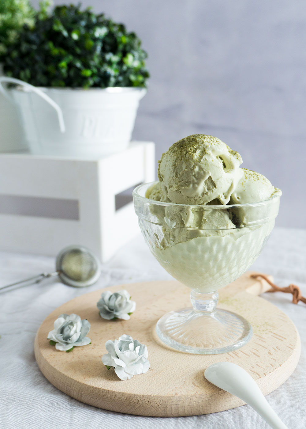 Helado de Té Matcha - Cocinillas TM5. Recetas Thermomix.