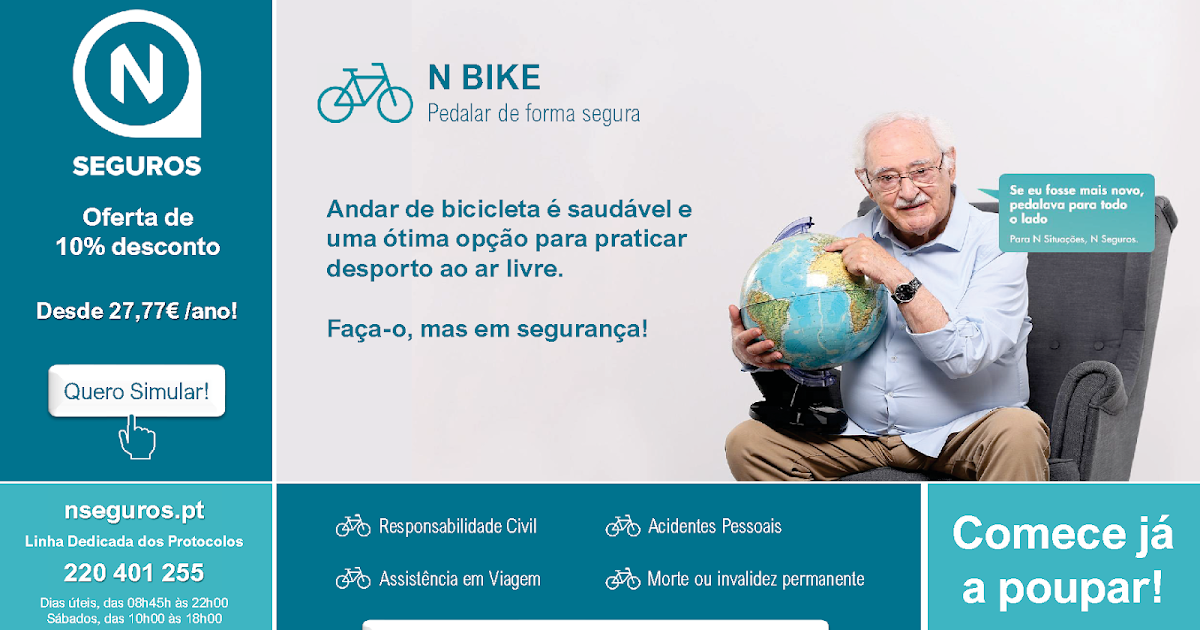 Casa do Pessoal SCML: Protocolo N Seguros - Campanha N Bike - Desconto 10%